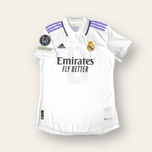 adidas | Shirts | Real Madrid 9 Karim Benzema 22223 Adidas Home ...